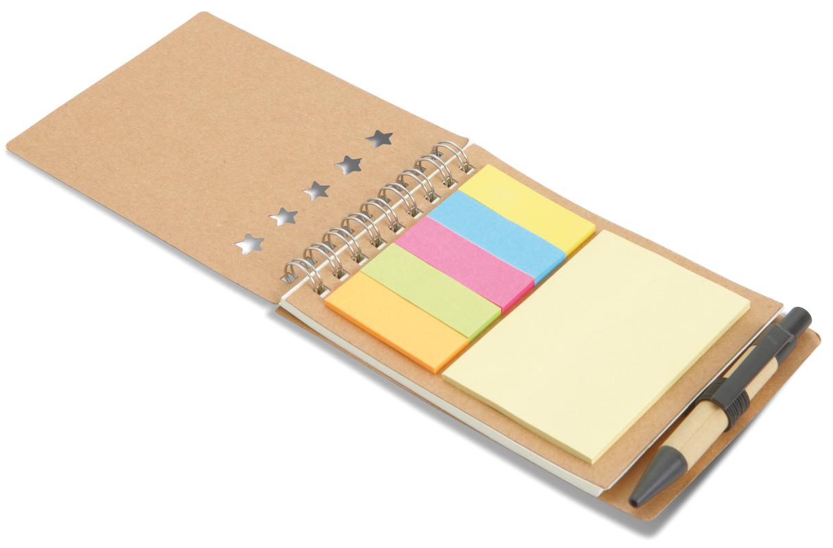 Blocco notes con penna e 40 fogli personalizzabile
